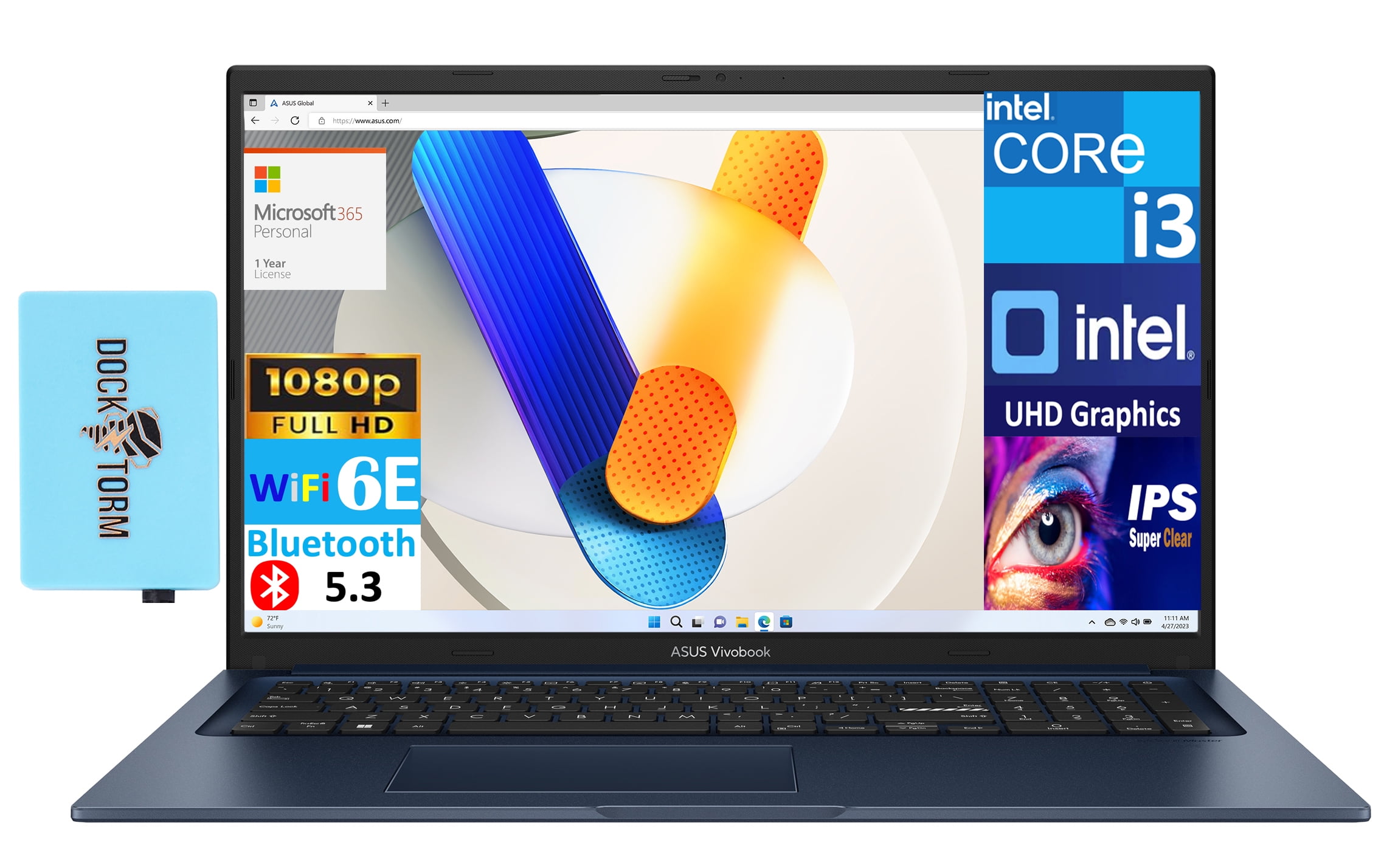 ASUS Vivobook 17 Everyday Value Laptop 17.3in IPS FHD Display (Intel i3 ...