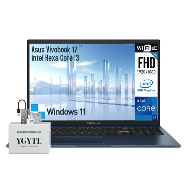 ASUS Vivobook 17 Laptop Computer, 17.3 Inch Laptop FHD, Intel Core i3 ...