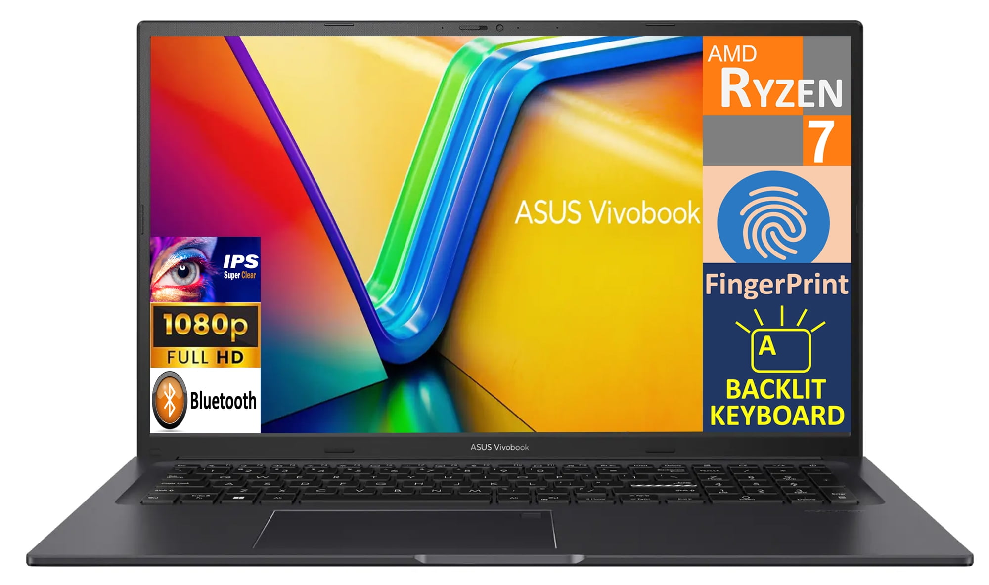 ASUS Vivobook 17X Business Laptop 17.3in IPS FHD Display (AMD Ryzen 7 ...