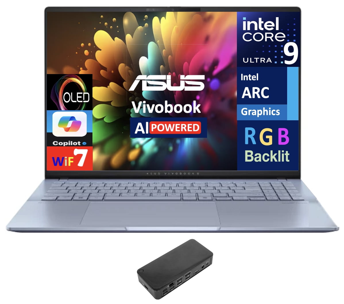 ASUS Vivobook AI Business Laptop 16.0in OLED 2.8K Display (Intel Ultra ...
