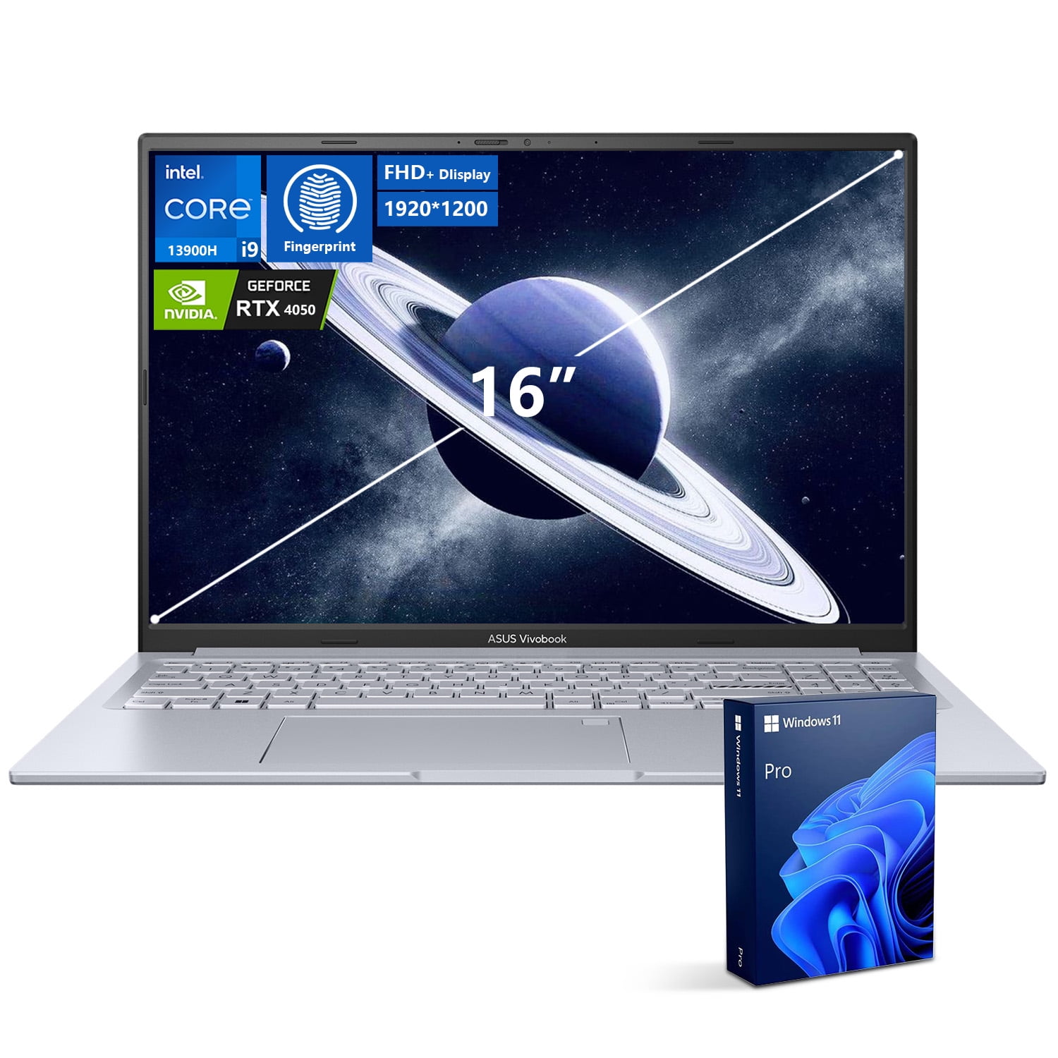 ASUS Vivobook Laptop, 16" FHD+, Intel Core i9-13900H, GeForce RTX 4050 ...