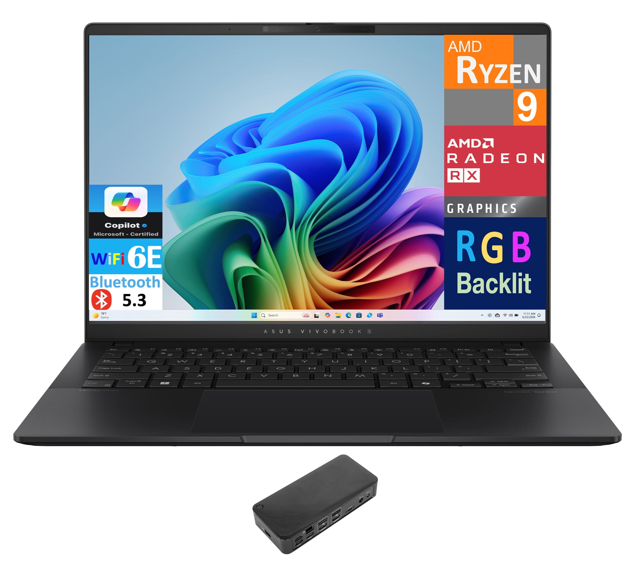 ASUS Vivobook S 14 AI Powered Laptop 14.0in OLED 2.8K Display (AMD ...