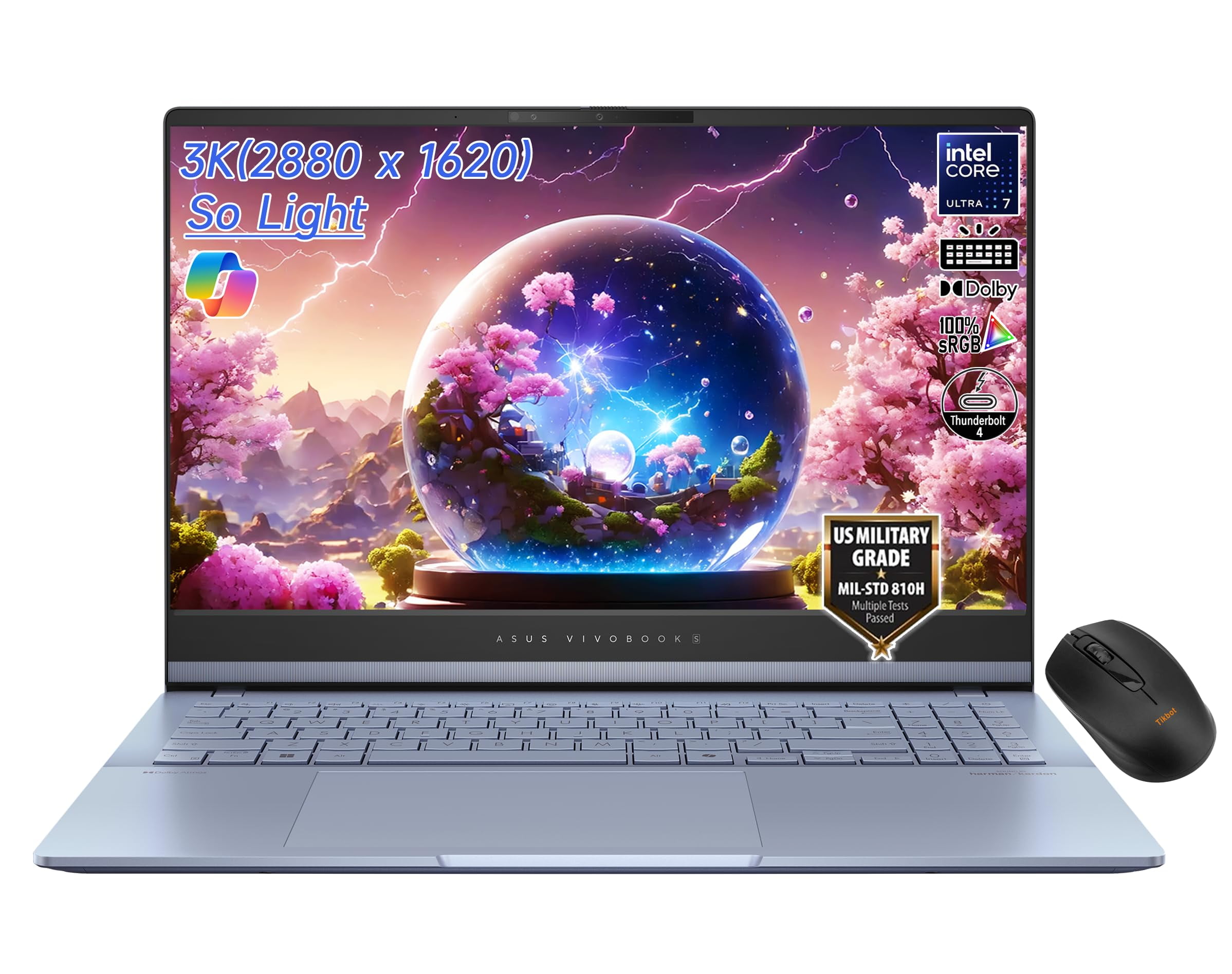 ASUS Vivobook S 15.6" 3K OLED 120Hz Copilot+ AI Laptop, Intel Core ...