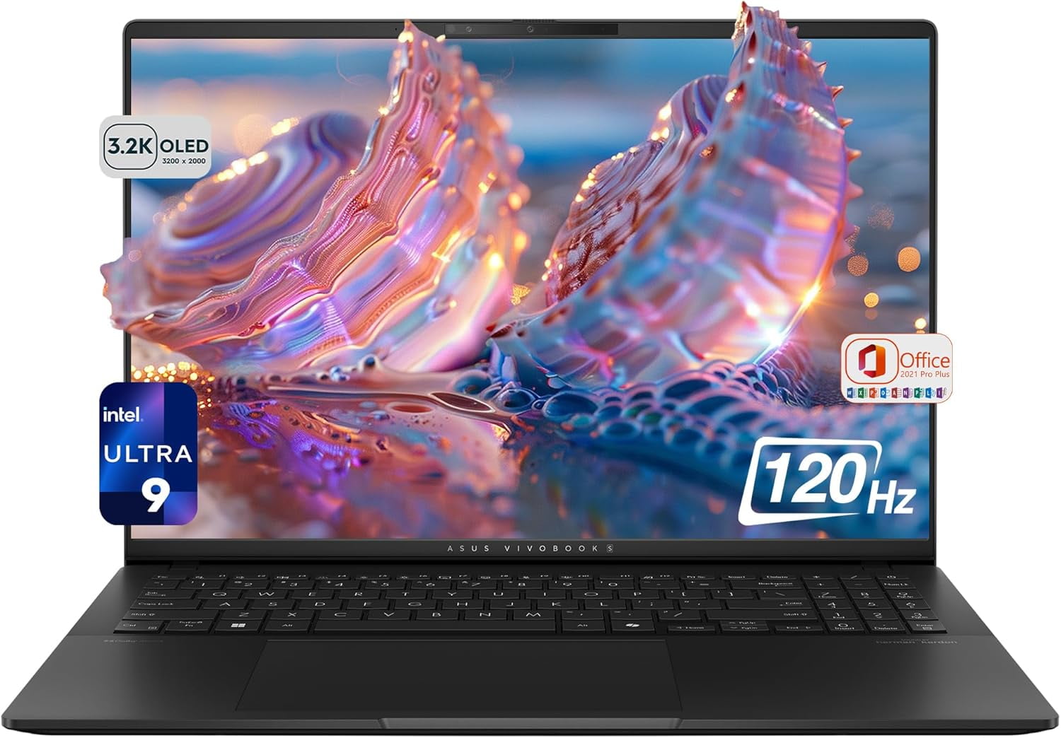 ASUS Vivobook S 16 AI Laptop, Intel Ultra 9-185H, 16 GB LPDDR5X RAM, 2 TB PCle SSD, 16” 3.2K ...