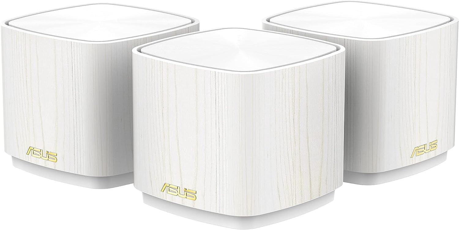 ASUS ZENWIFIAXMINIWH AX1800 -3 Pack White, coverage up to 4,800 sq.ft ...