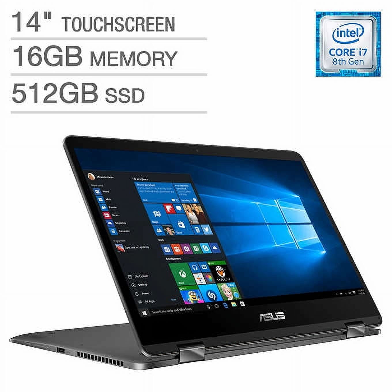 ASUS ZenBook Flip UX461FA-IS74T 2-in-1 Touchscreen Laptop Tablet ...