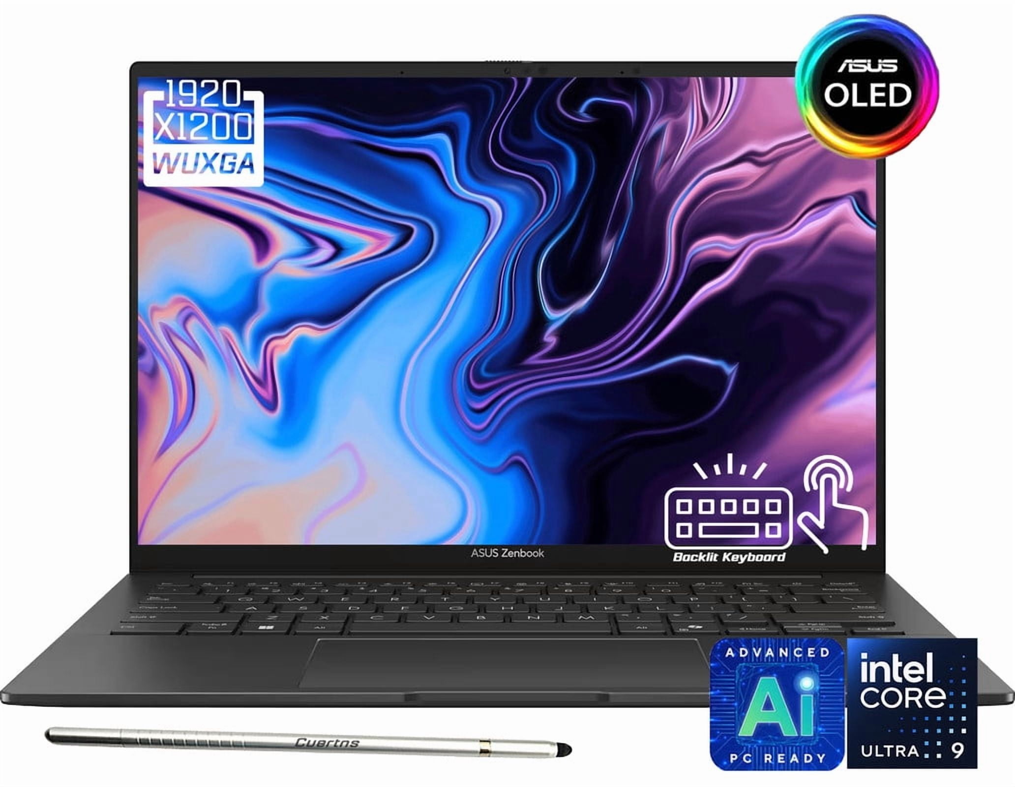ASUS Zenbook 14 AI Copilot+ AI PC Laptop, 14" FHD+ 1920 x 1200 OLED Touchscreen, Intel Core ...