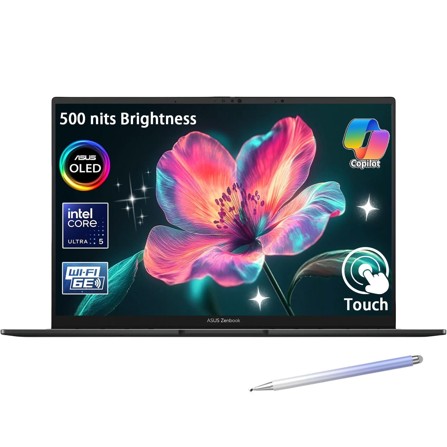 ASUS Zenbook 14 Copolit AI PC Laptop, 14"OLED Touchscreen Laptop, Intel ...