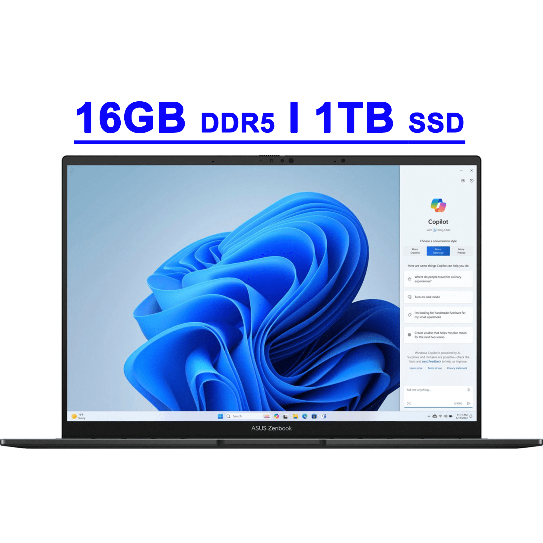 ASUS Zenbook 14 OLED Premium Copolit AI PC Laptop 14" FHD+ Lumina OLED ...