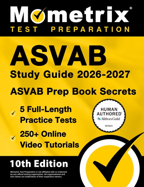ASVAB Study Guide 2026-2027 - 5 Full-Length Practice Tests, 250+ Online ...