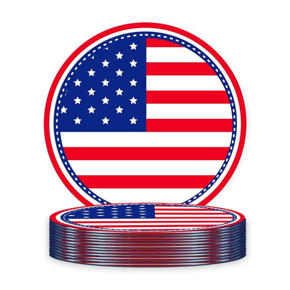 ASVNRES 4th of July Paper Plates AFN1Party Theme Paper Plates, 7 Inch ...