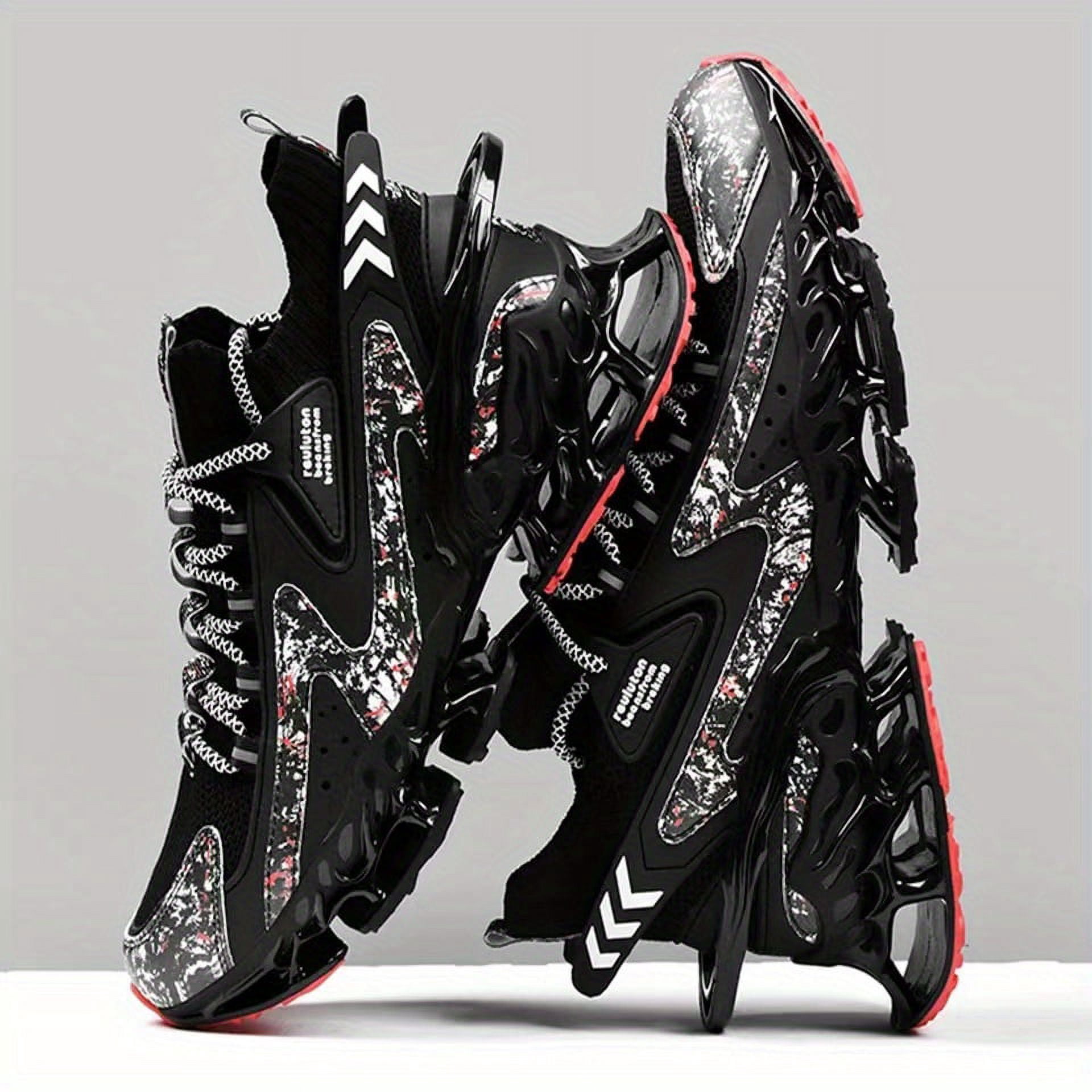 ASWMXR Men‘s Trendy Color Block Chinese Landscape Lace Up Blade ...