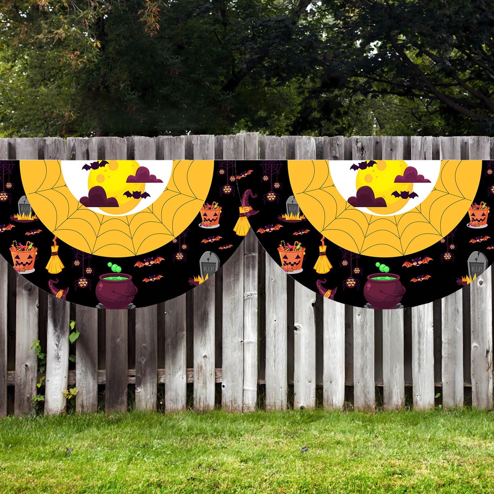 ASXITE Halloween Decorations Indoor,Halloween Home Decorations,Halloween Flags Halloween Fan ...