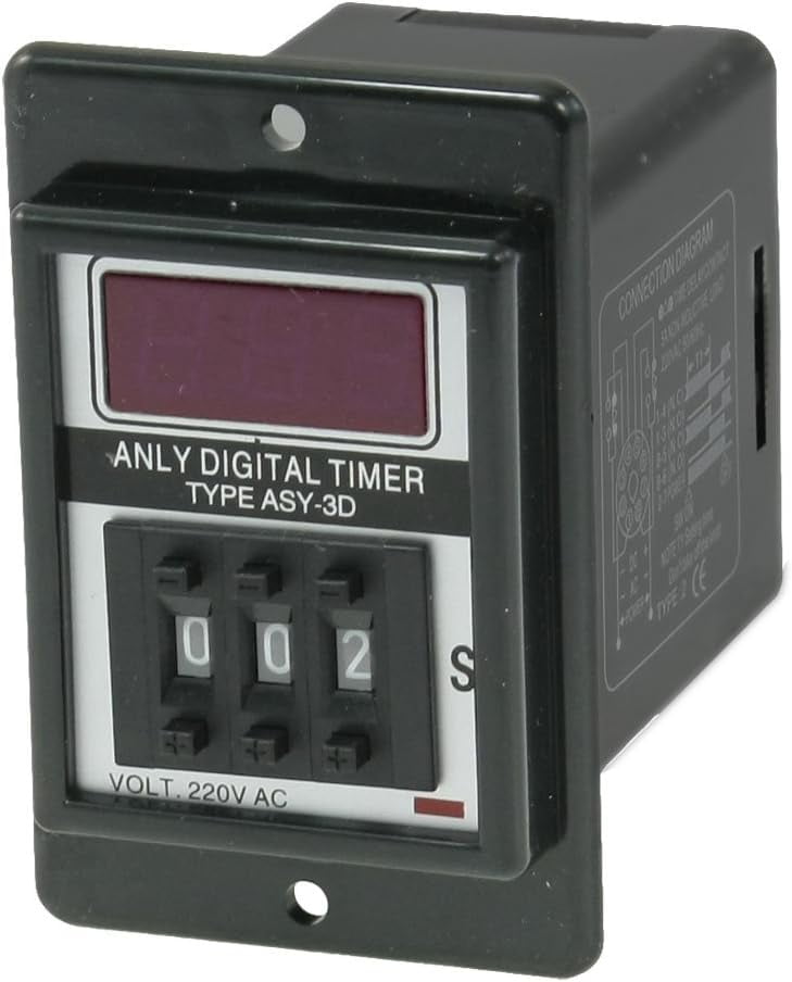 Asy 3d 0 999s Control Electrical Second Digital Timer Programmable Time Relay Ac 220v