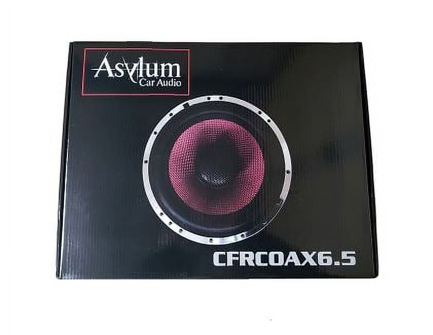 ASYLUM CAR AUDIO - CFRCOAX6.5 - 6.5" 3-Ohm, 2-Way Red Carbon Fiber Cone ...