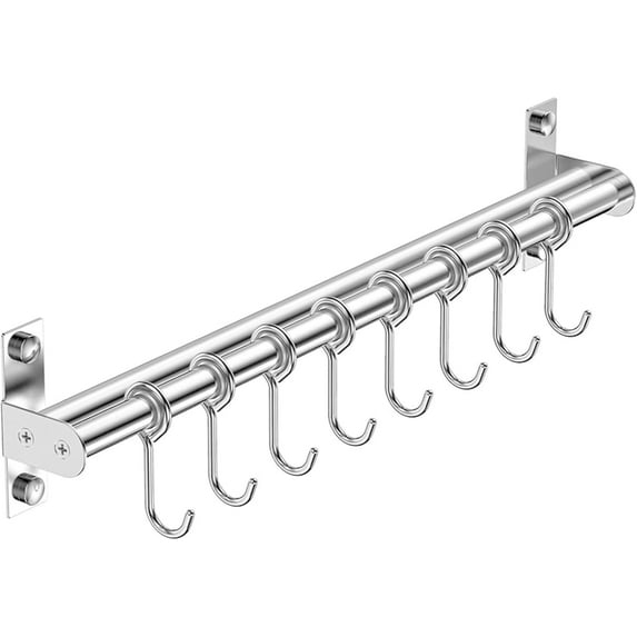 ASkinds Utensil Hanging Rack Stainless Steel Rail Hanger Rod Wall ...