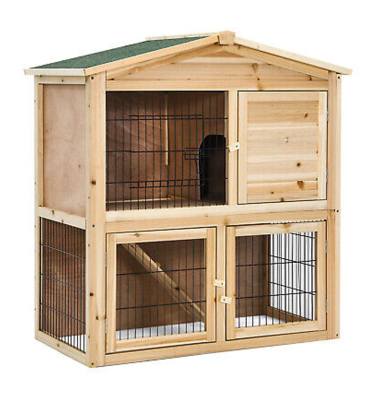 ASpecialty 35" Wooden Chicken Coop Large Bunny Rabbit Cage w/ Ramp ...