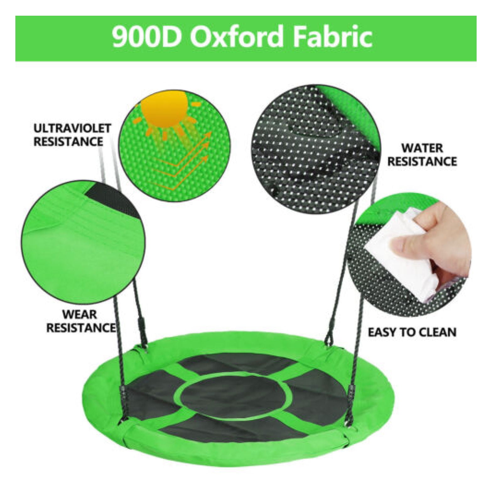 ASpecialty 40" Flying Large Round Saucer Tree Swing Set Platform For ...