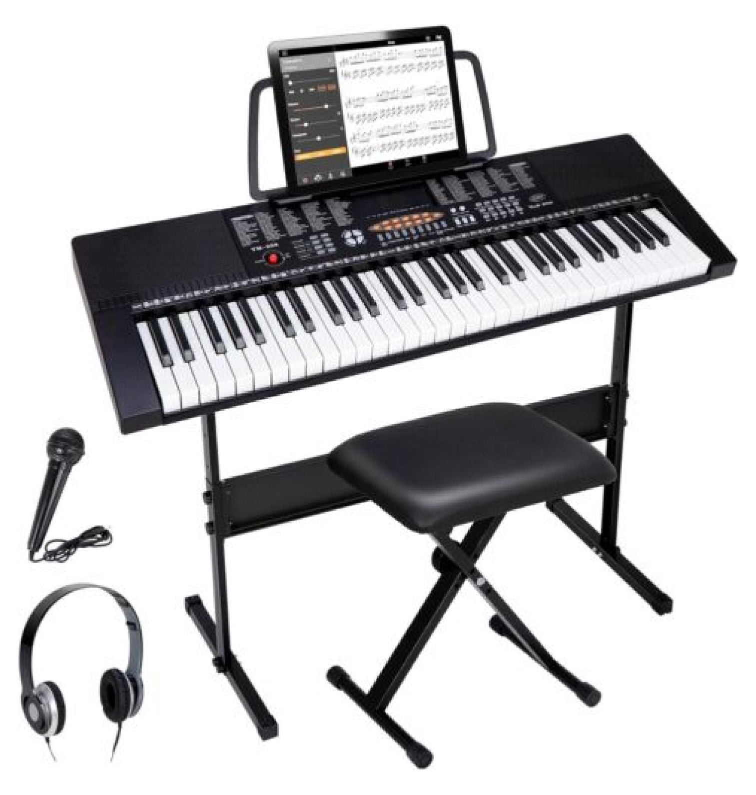 ASpecialty 61-Key Electric Keyboard Piano w/Built In Speakers, Stand ...