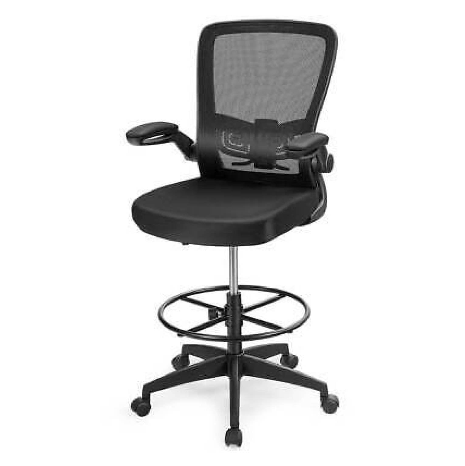 ASpecialty Drafting Chair Tall Office Chair Adjustable Height w/Lumbar ...