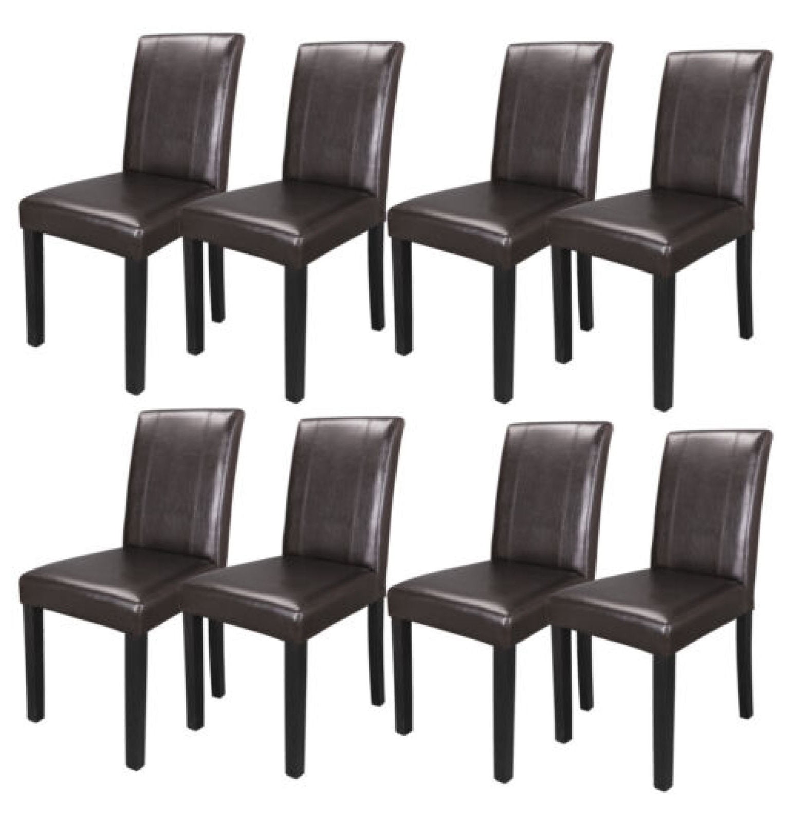 ASpecialty Formal Parson Chairs With Leather 8 Dining Room Chairs ...