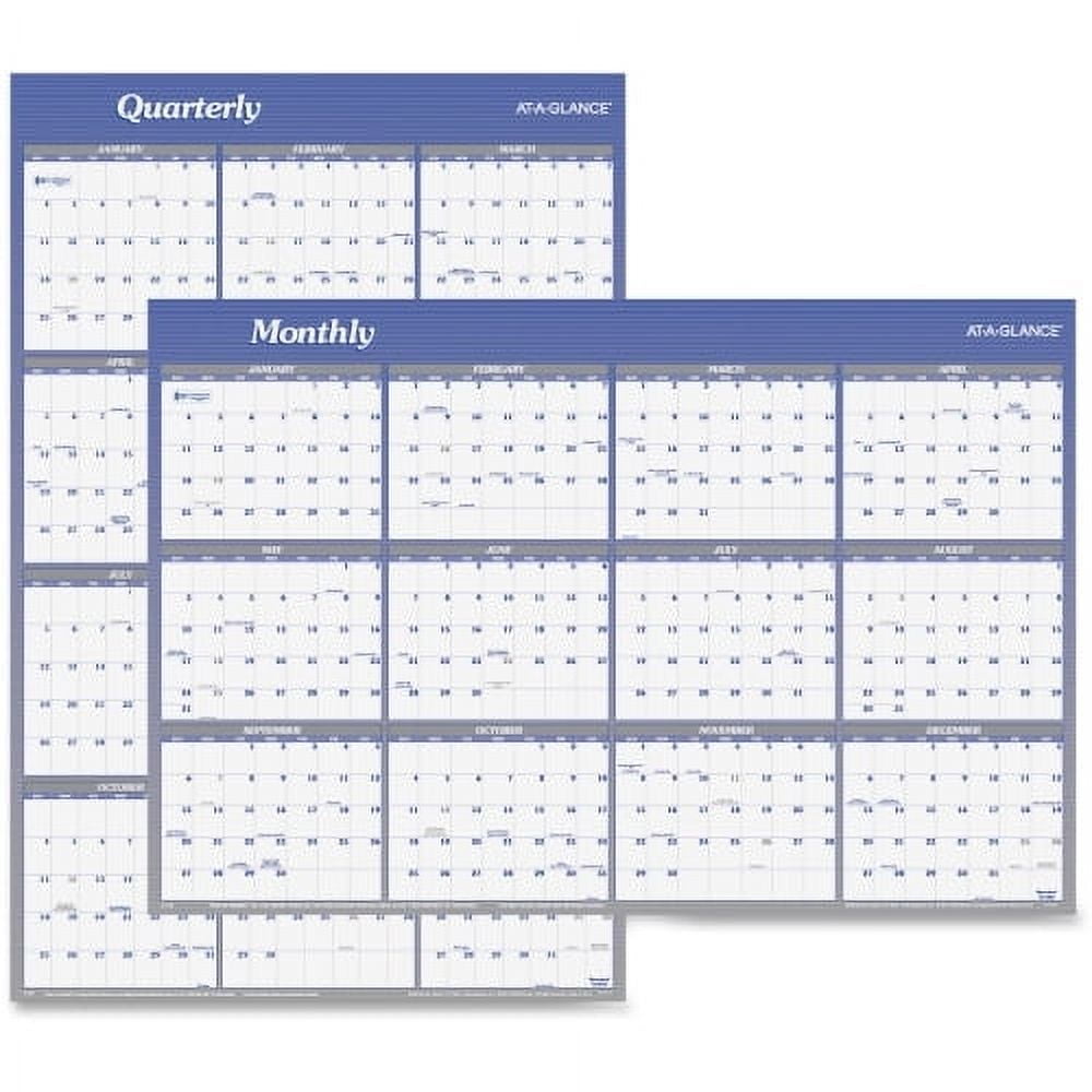 AT-A-GLANCE 2-Sided Yearly Wipe-Off Wall Planners - Walmart.com