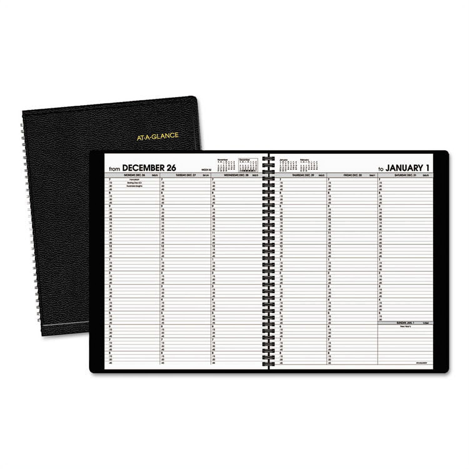 AT-A-GLANCE 2019 Weekly Appointment Book/Planner, Black, 8 1/4" x 10 7/ ...