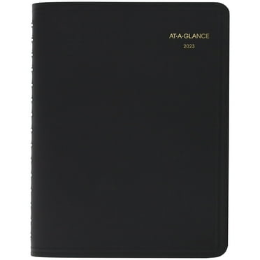 AT-A-GLANCE Two-Person Group Daily Appointment Book, 8 x 10 7/8, Black ...