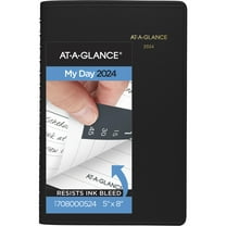 AT-A-GLANCE DayMinder 2024 Basic Daily Planner, Wirebound Appointment Book, Black, Small 5 x 8 ...