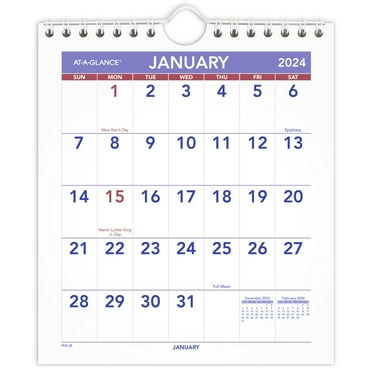At A Glance 15.5 x 22 in. Laminated Monthly Wall Calendar 2017 ...