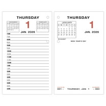 AT-A-GLANCE Financial Desk Calendar Refill, 3 1/2 x 6, White, 2018 ...