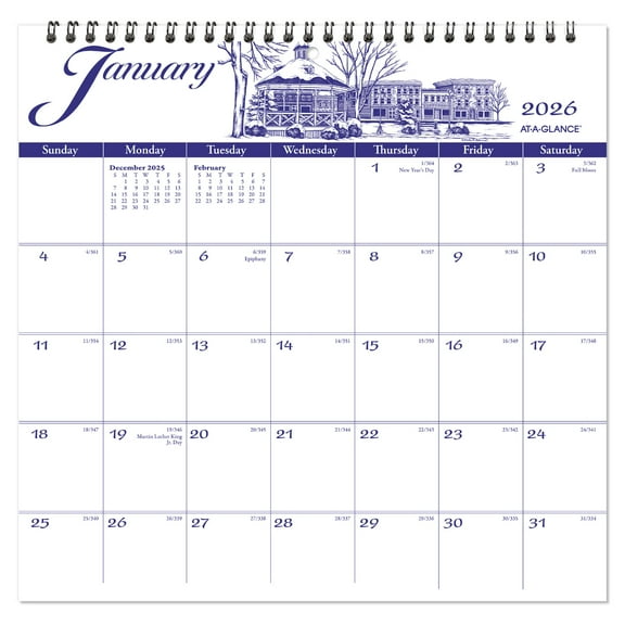 AT-A-GLANCE 2026 Business Monthly Wall Calendar Medium 15 x 12 ...