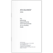 AT-A-GLANCE 2024 Monthly Planner Refill, 3 1/2 x 6, Calendar Day View ...
