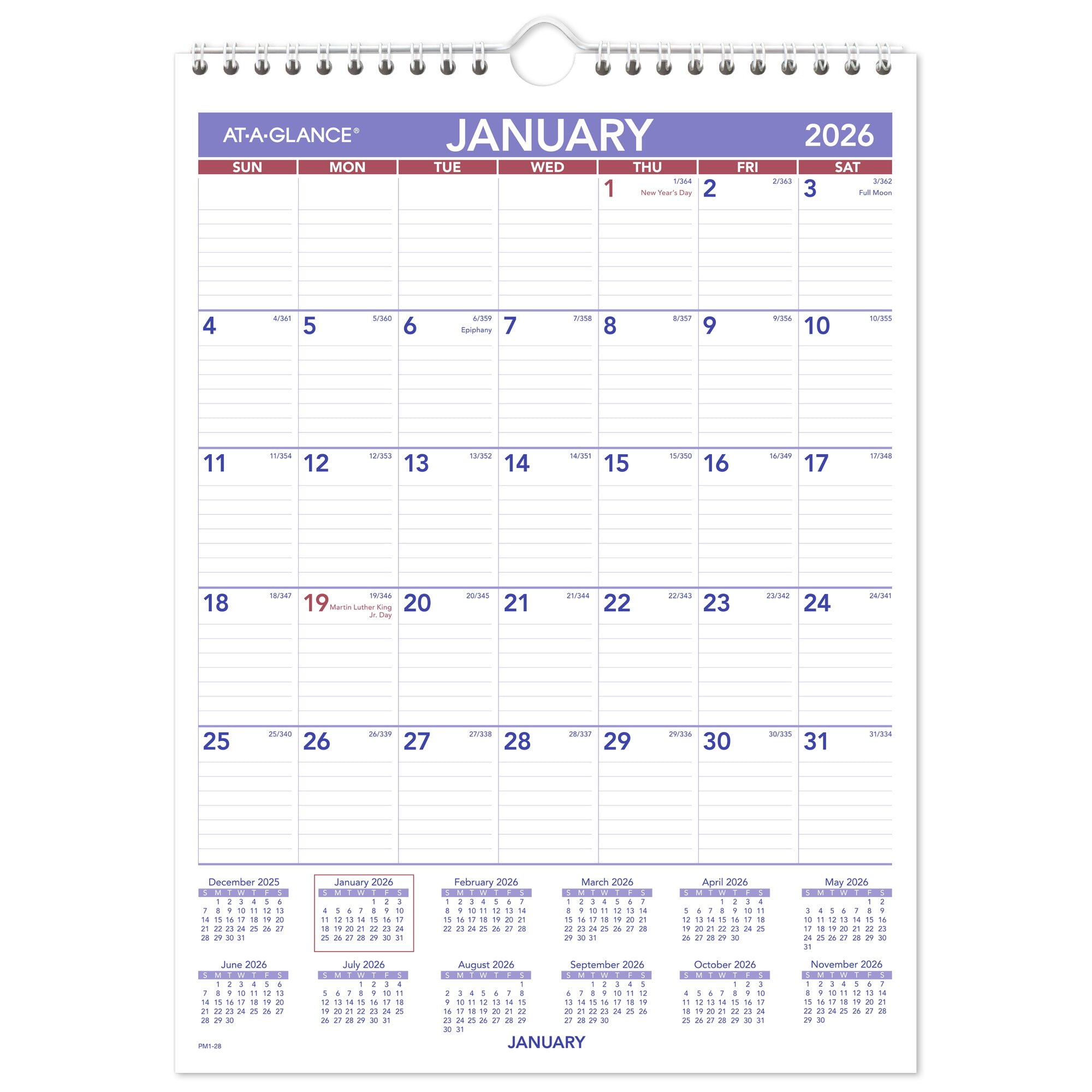 AT-A-GLANCE 2026 Monthly Wall Calendar Small 8 x 11 - Wall Calendars ...