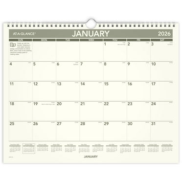 AT-A-GLANCE 2025 Monthly Wall Calendar Medium 15 x 12 - Monthly Wall ...