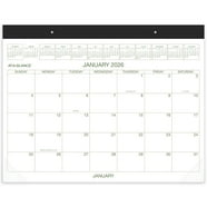 Blueline Passion Monthly Deskpad Calendar, Chipboard Back, Floral ...