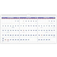 House of Doolittle 2024 Large Numeral Three-Month Wall Calendar, 12.25 ...