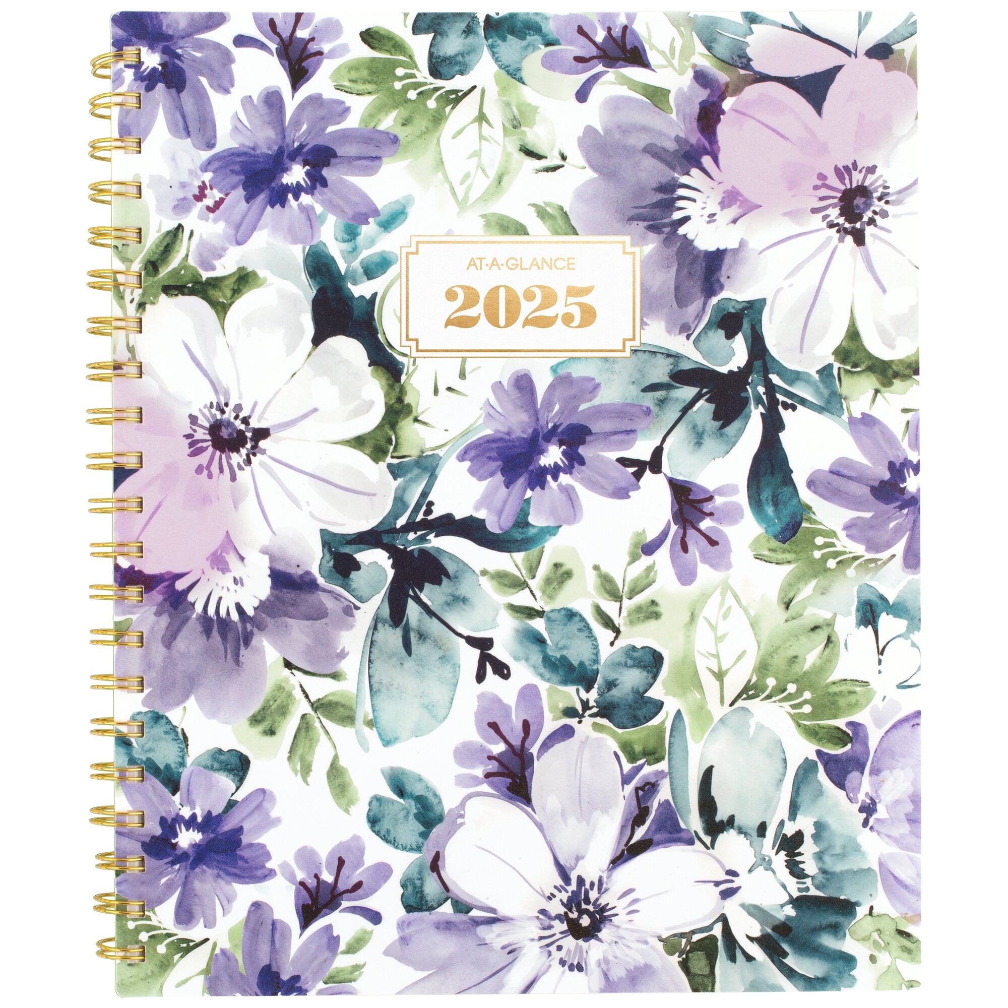 AT-A-GLANCE BADGE 2025 Weekly Monthly Planner Floral Large 8 12 x 11 ...