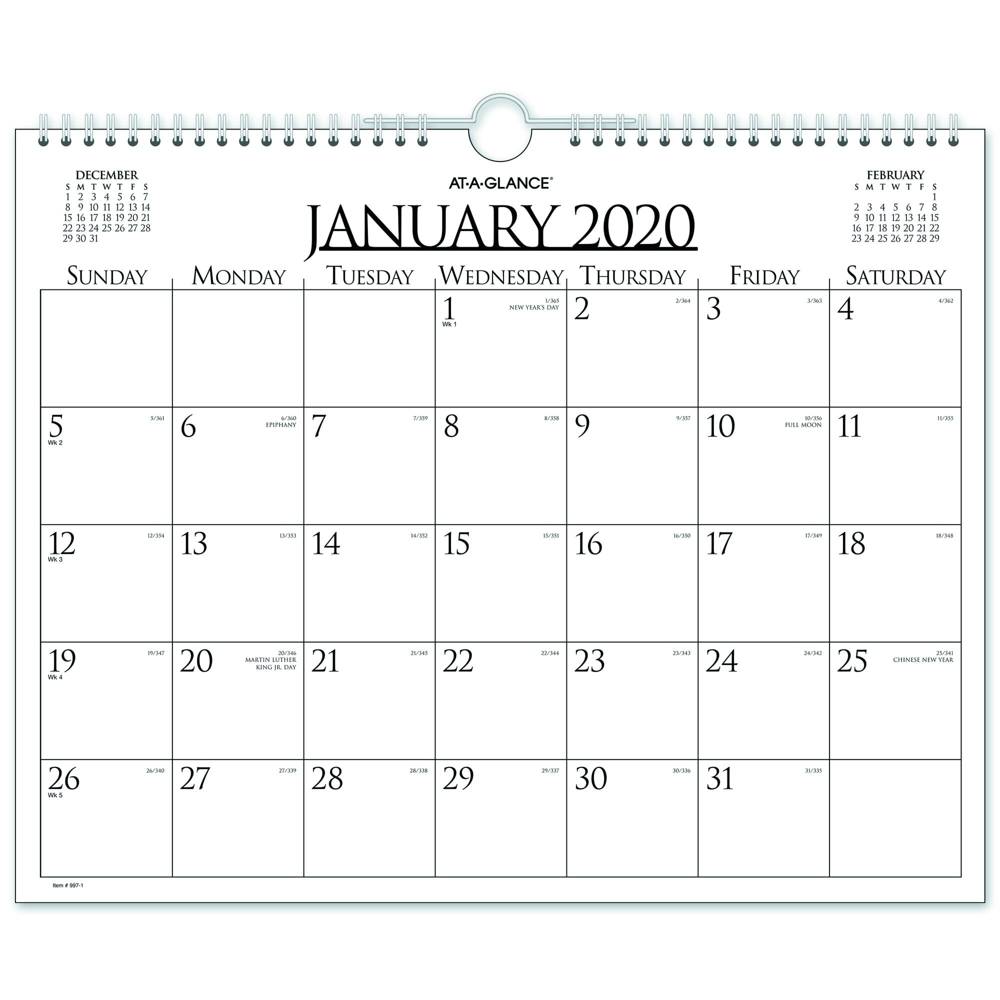 AT-A-GLANCE Business Monthly Wall Board Calendar - Wall Calendars ...