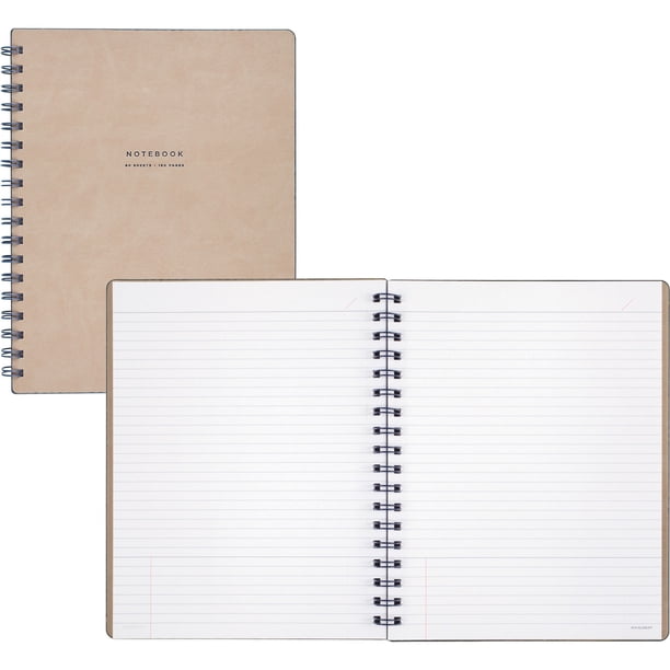 AT-A-GLANCE Collection Twinwire Notebook Legal 9 1/2 x 7 1/4 Tan/Navy ...