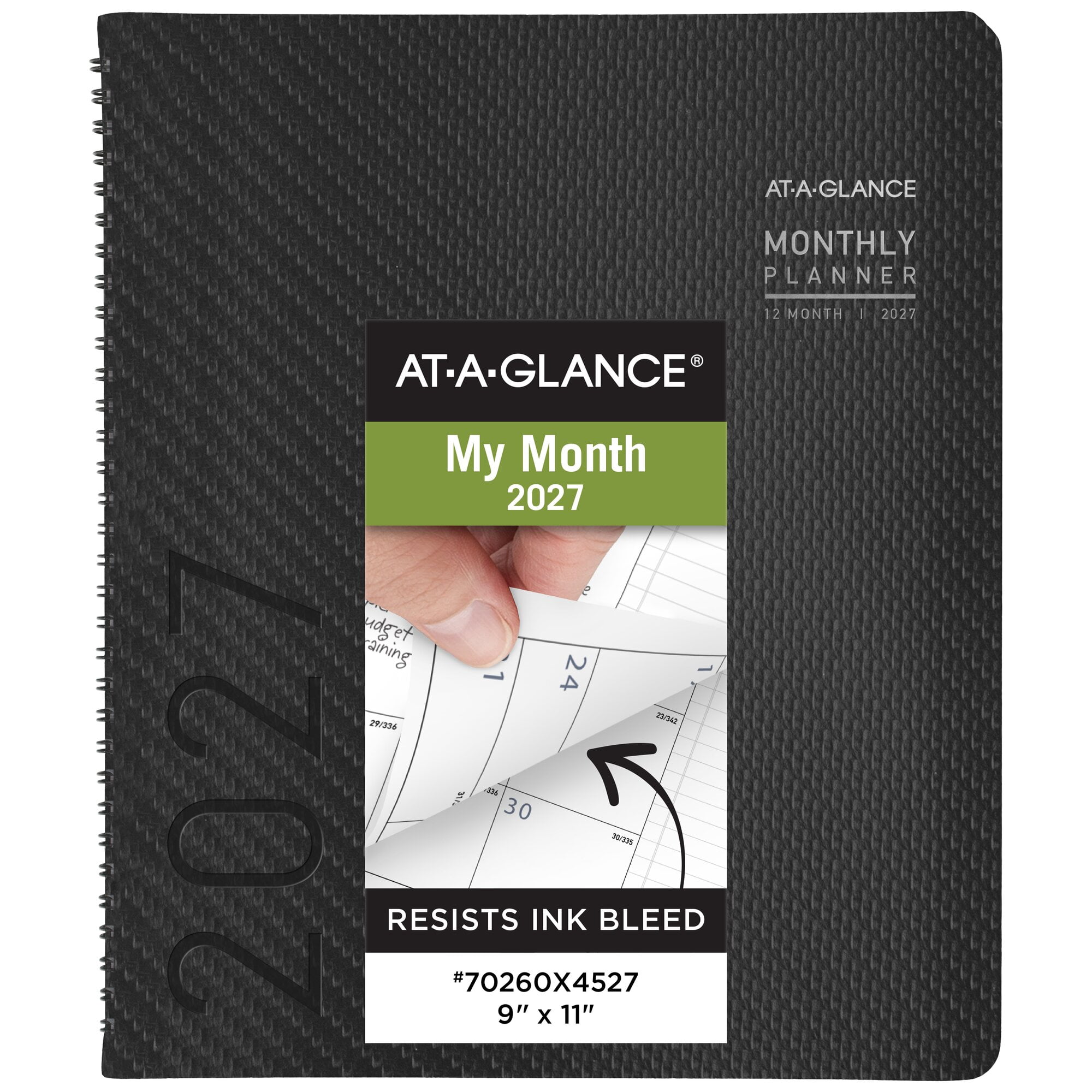AT-A-GLANCE Contemporary 2027 Monthly Planner Charcoal Large 9 x 11 ...