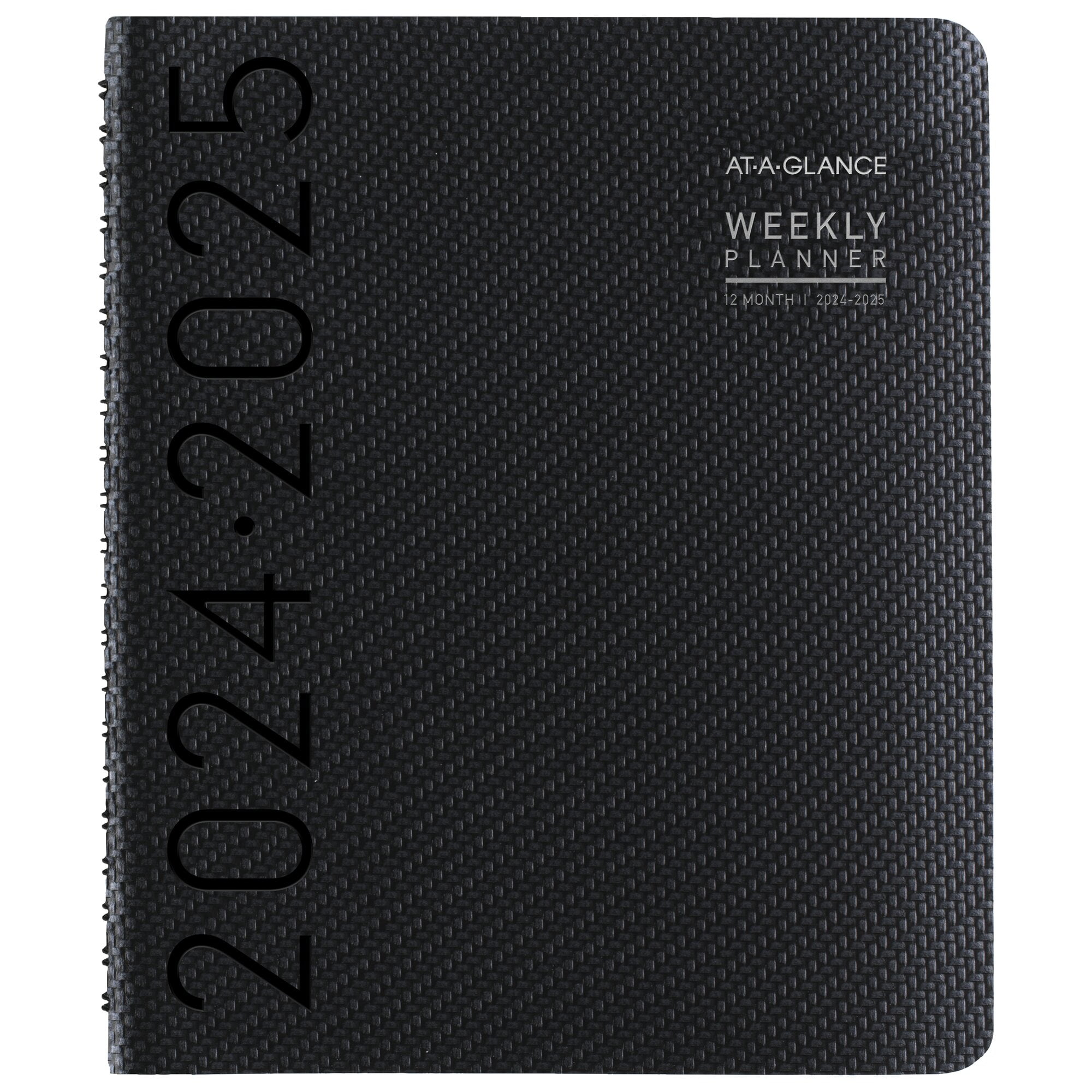 AT-A-GLANCE 2024-2025 Weekly Monthly Planner, Graphite, 8.25 x 11, Faux ...