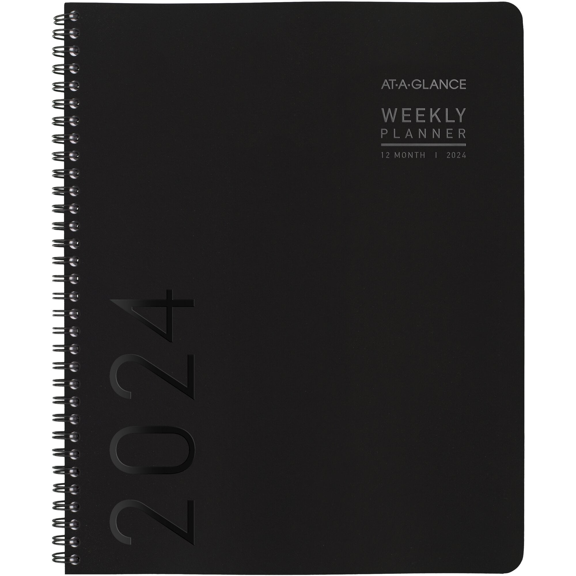 AT-A-GLANCE 2024 Weekly Monthly Planner, Black, Large 8 1/4 x 11 ...