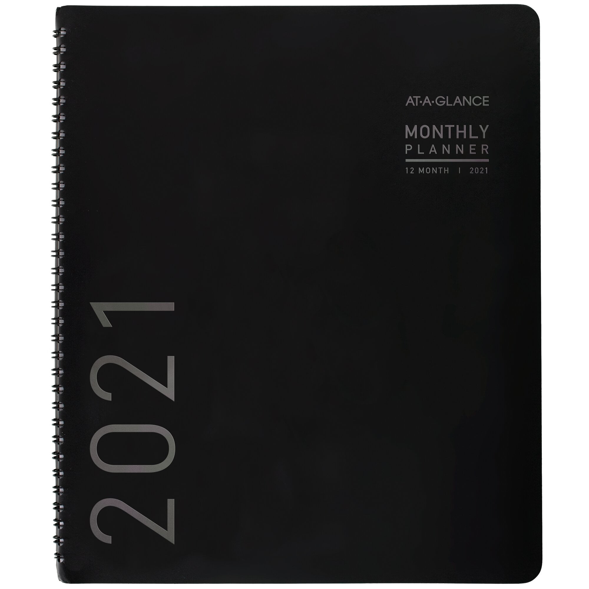 AT-A-GLANCE Contemporary Monthly Planner, 9" x 11", Black, January 2021 ...