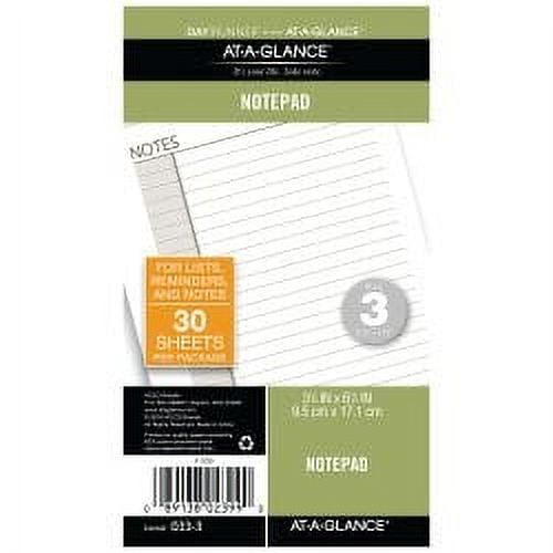AT-A-GLANCE Day Runner Notepad, Topbound, Undated, 3 3/4" x 6 3/4 ...