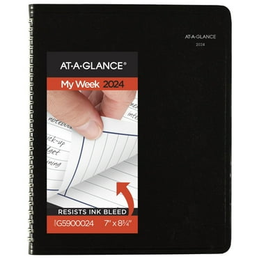 AT-A-GLANCE DayMinder 2024 Basic Daily Planner, Wirebound Appointment ...