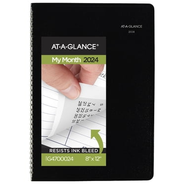 AT-A-GLANCE DayMinder 2024 Basic Daily Planner Black Small 5 x 8 ...