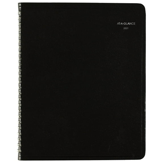 AT-A-GLANCE DayMinder Column Style Weekly Planner, 7" x 8 3/4", Black ...