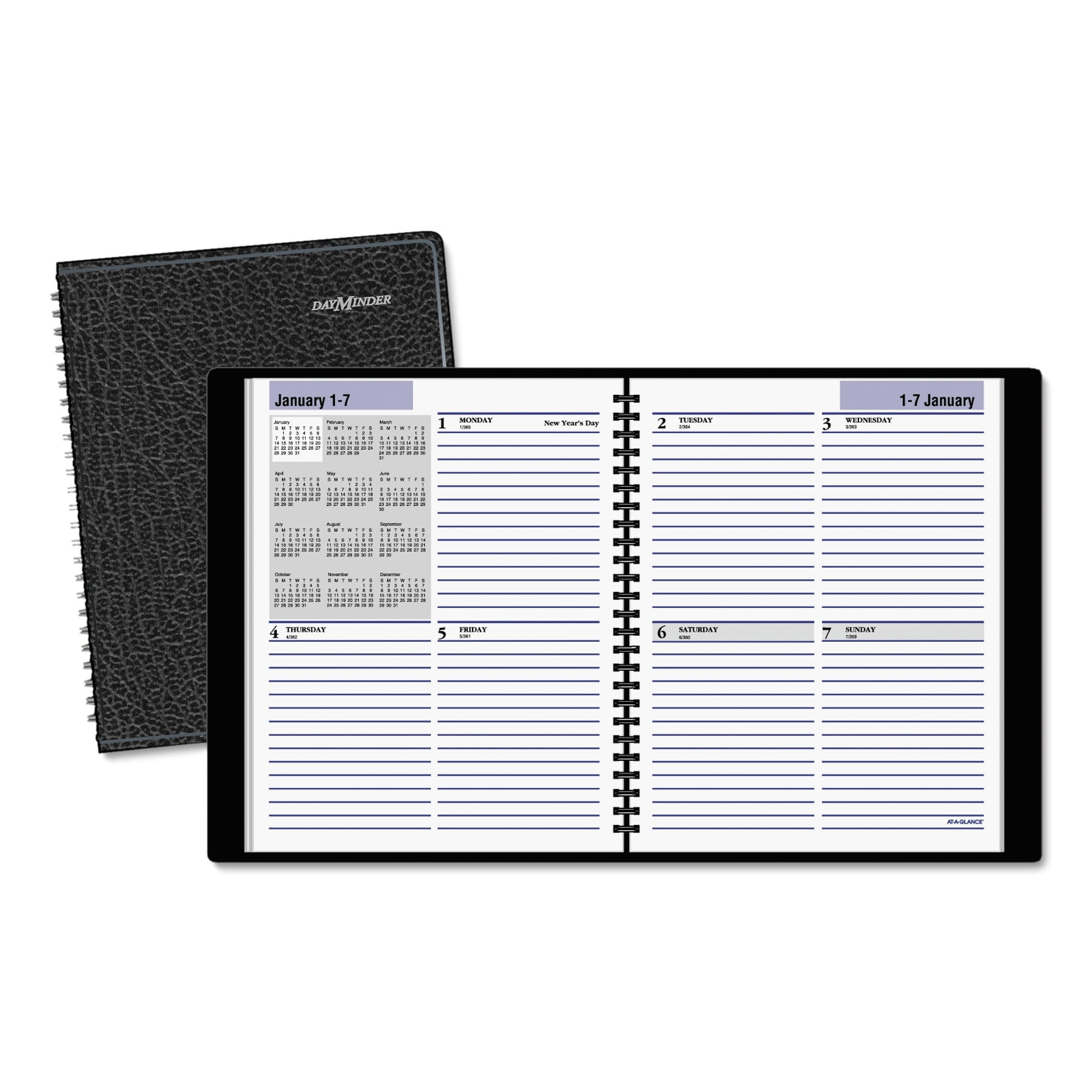 AT-A-GLANCE DayMinder Open-Schedule Weekly Appointment Book, 6 7/8 x 8 ...