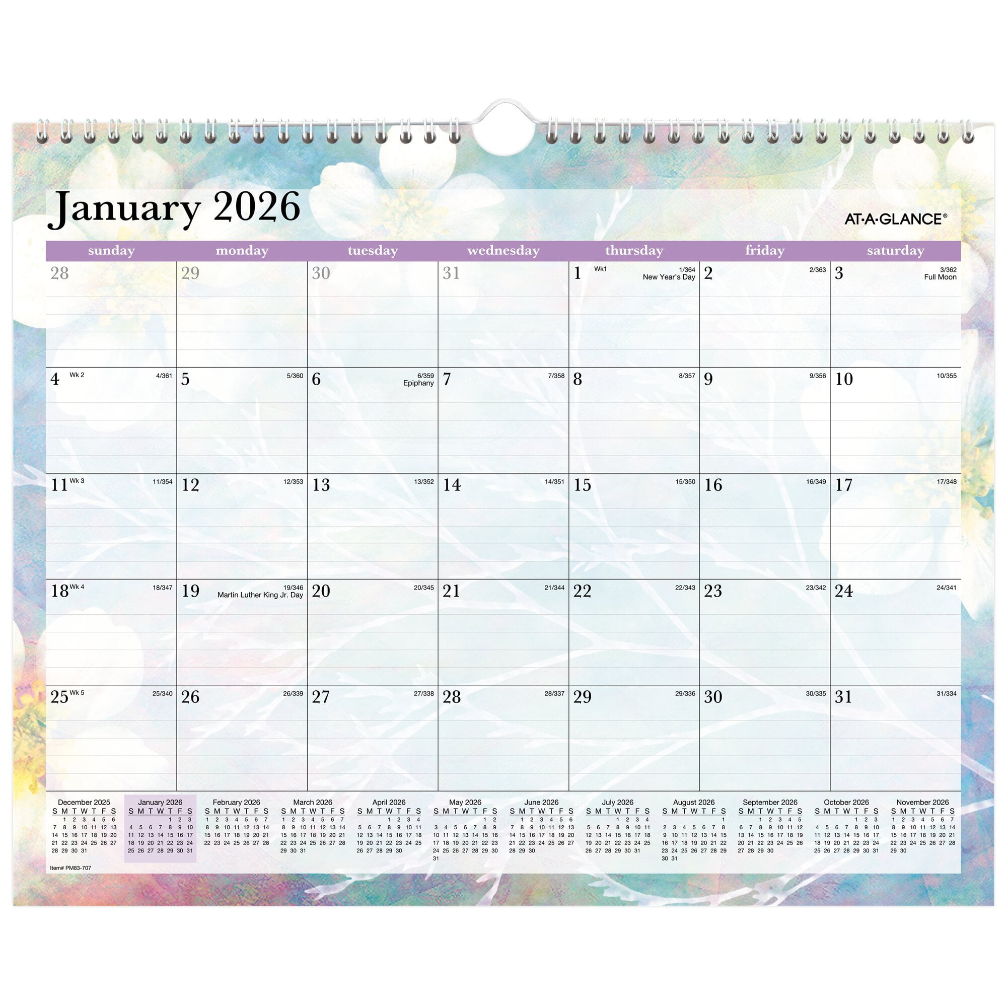 AT-A-GLANCE Dreams 2026 Monthly Wall Calendar Medium 15 x 12 - Monthly ...